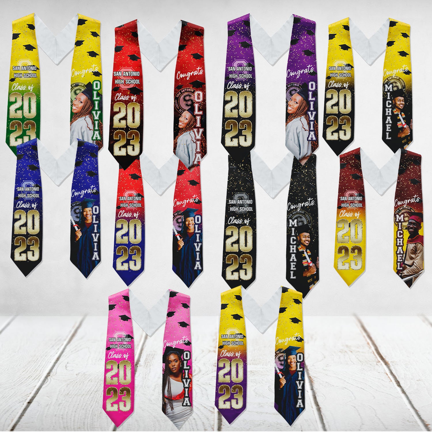 Custom Graduation Stole: Personalized Sublimation Graduate Gift - Etsy