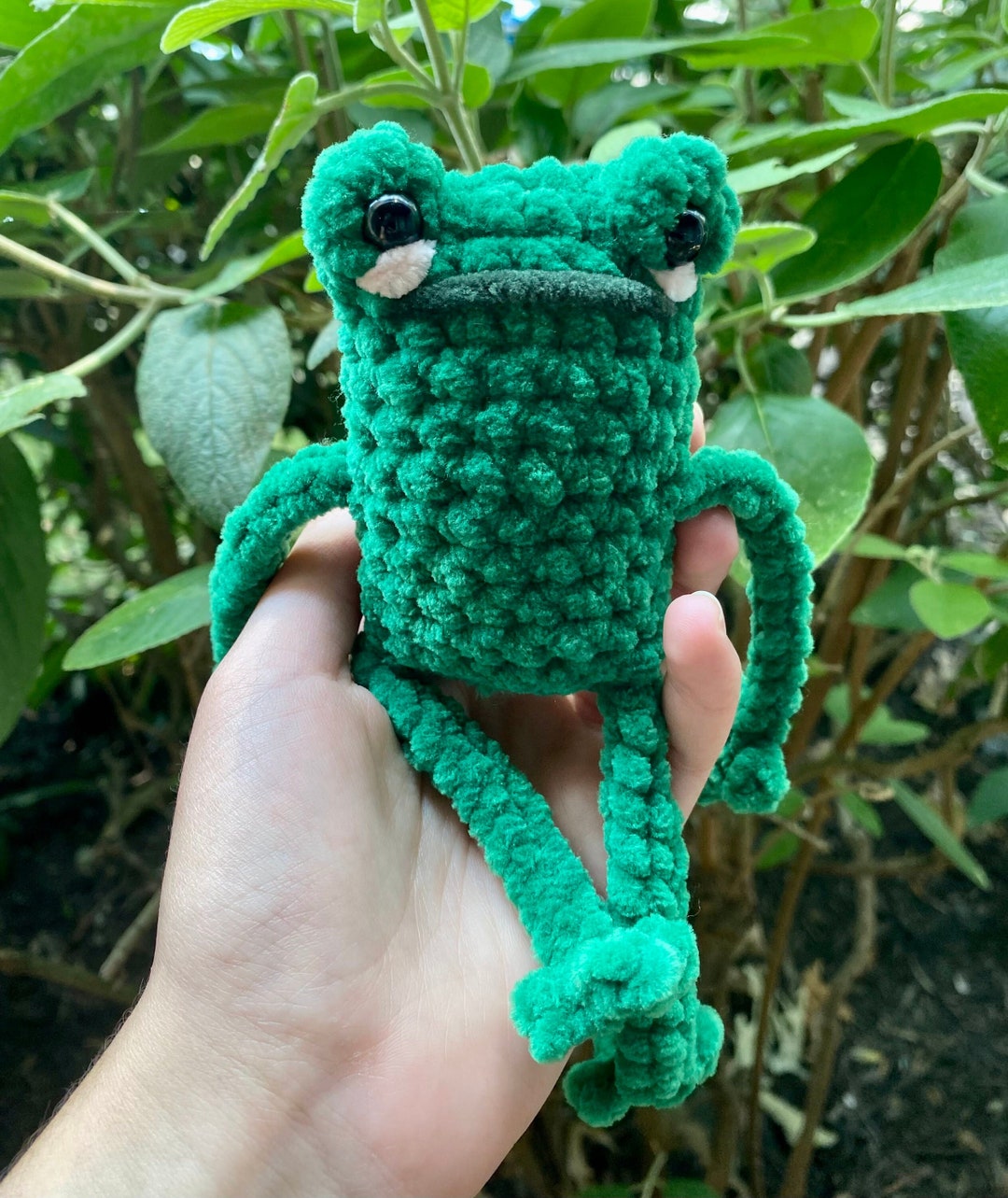 Froggy Long-leg Crochet Plush - Etsy