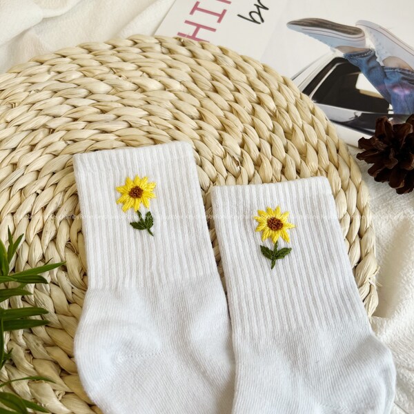 Embroidered Socks - Etsy
