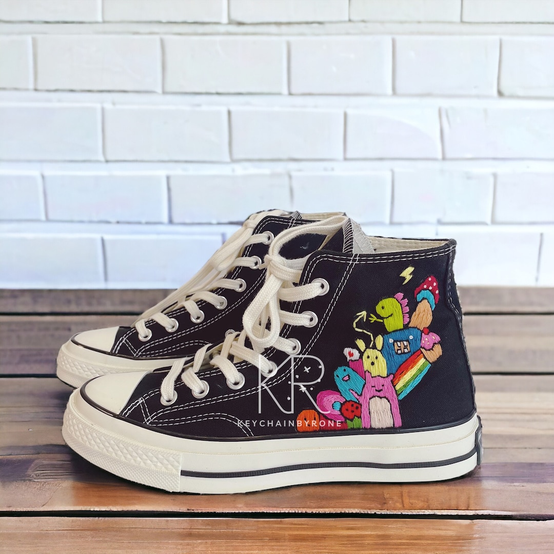 Custom Colorful Cartoon Character Shoes Chuck Taylor 1970s Personalize ...