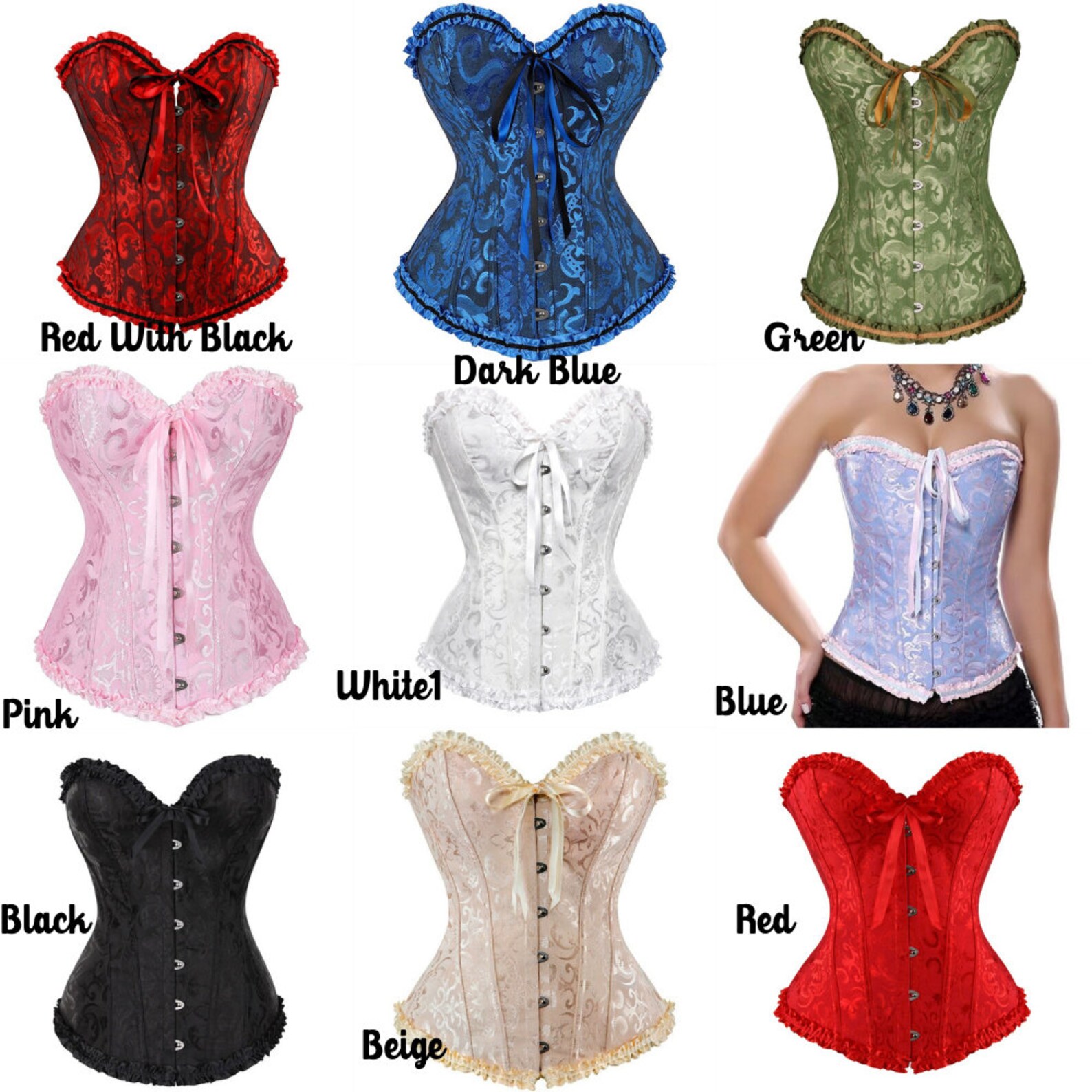 PLUS SIZE Lace up Corset Bustier Crop Top/underbust Corsets to - Etsy