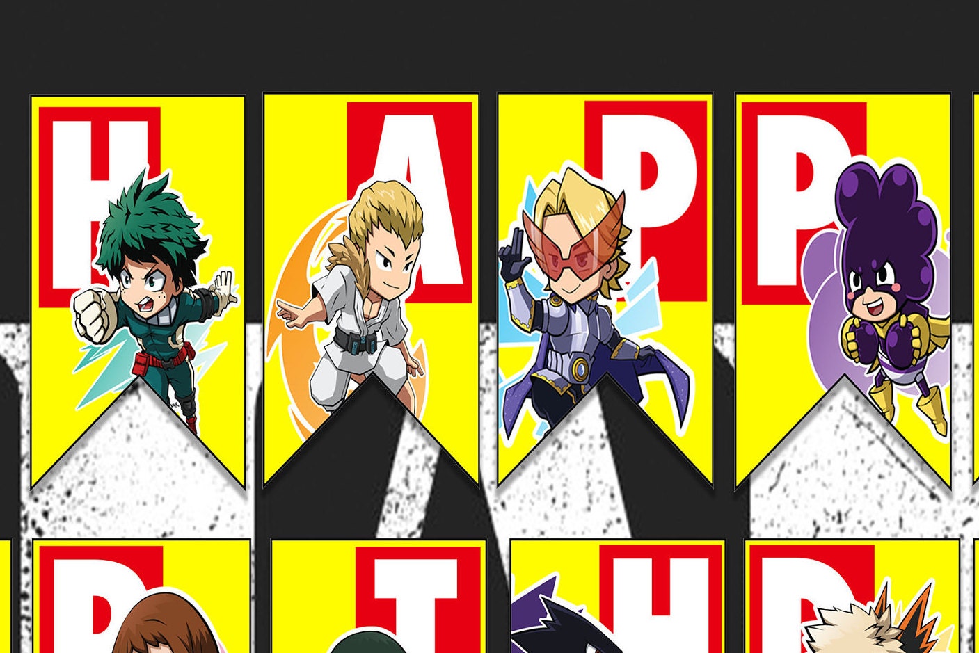 My Hero Academia Themed Birthday Banner My Hero Academia | Etsy
