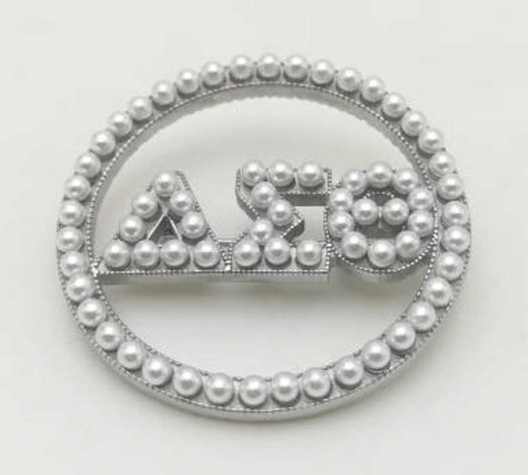 Delta Sigma Theta Pearl Brooch - Etsy