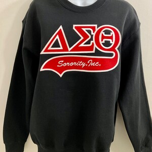 Delta Sigma Theta Black, Red and White Sweat Shirt IS LARGER Than Usual ...
