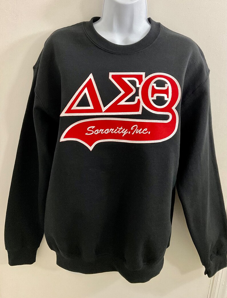 Delta Sigma Theta Black Red and White Sweat Shirt - Etsy