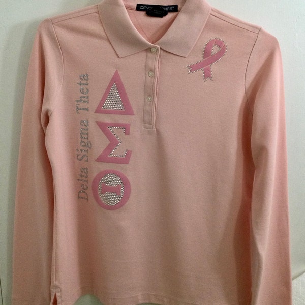 Breast Cancer Polo Shirt - Etsy
