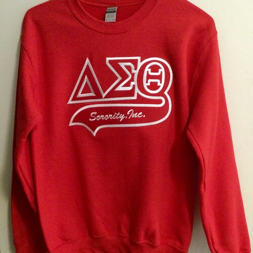 Delta Sigma Theta Red and White Sweat Shirt | Etsy