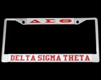 Delta Sigma Theta DST License Plate Red Background Mirror Letters ...