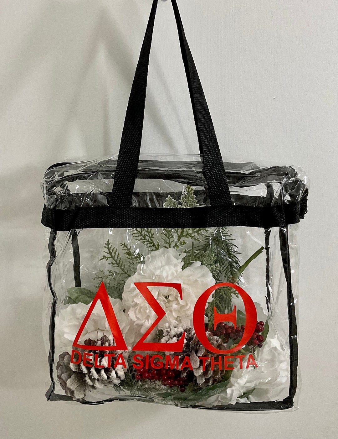 Delta Sigma Theta Clear Stadium Tote With Zipper - Etsy