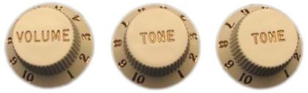 Fender Stratocaster Parchment Knobs - Volume, Tone, Tone (set of 3) - Etsy
