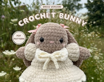 Crochet Bunny Pattern Plushie Pattern Amigurumi Bunny Overalls & Hat ...