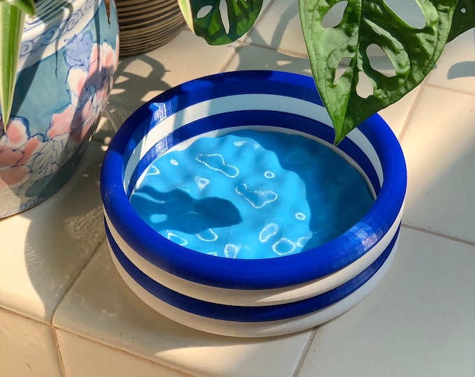 Whimsical Waves Trinket Dish: 3D Printed Pool With Colorful Swirling ...