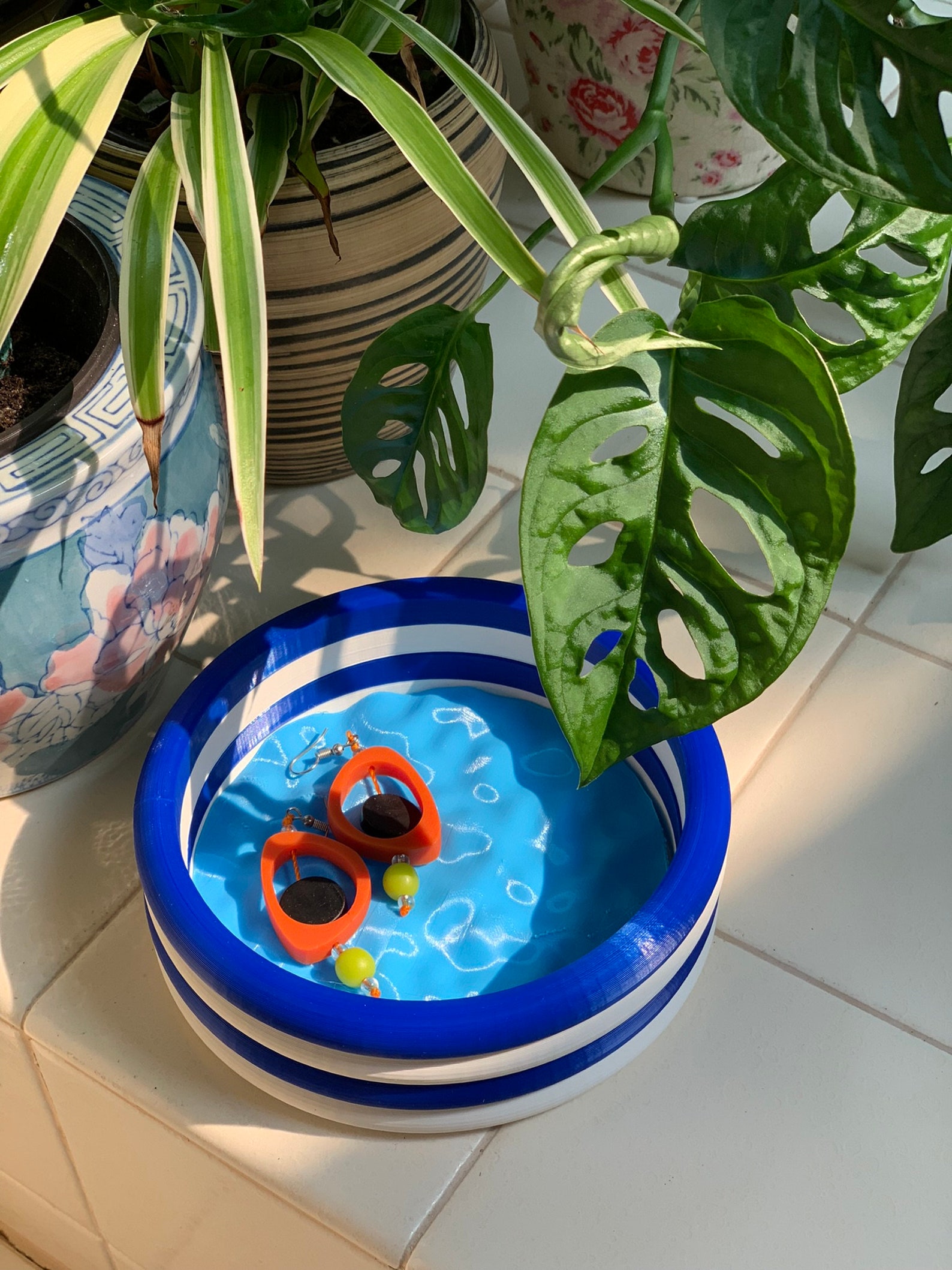 Whimsical Waves Trinket Dish: 3D Printed Pool With Colorful Swirling ...