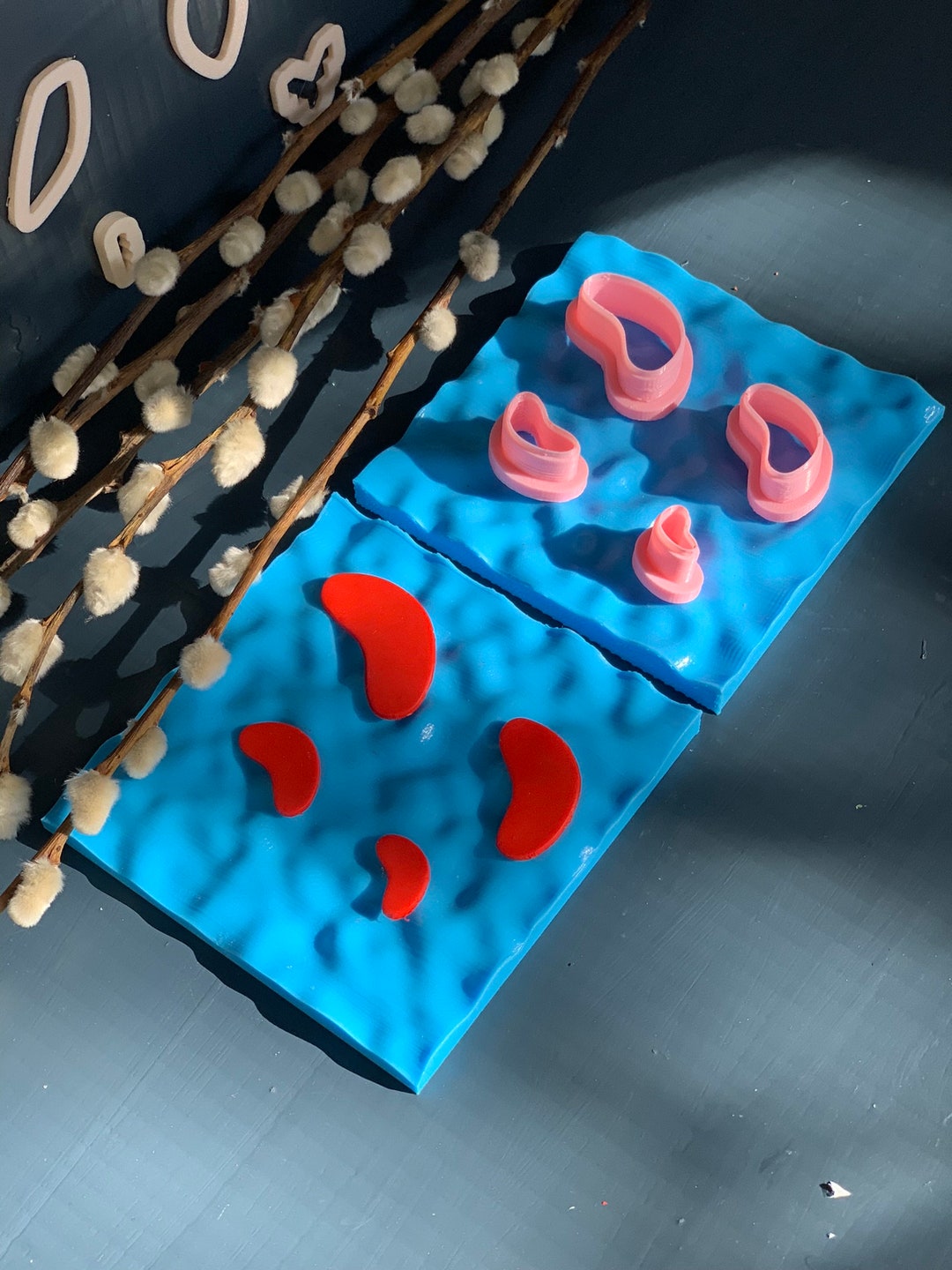 Abstract Bean Clay Cutter Set, 3D Printed PLA, Jewelry Making - Etsy
