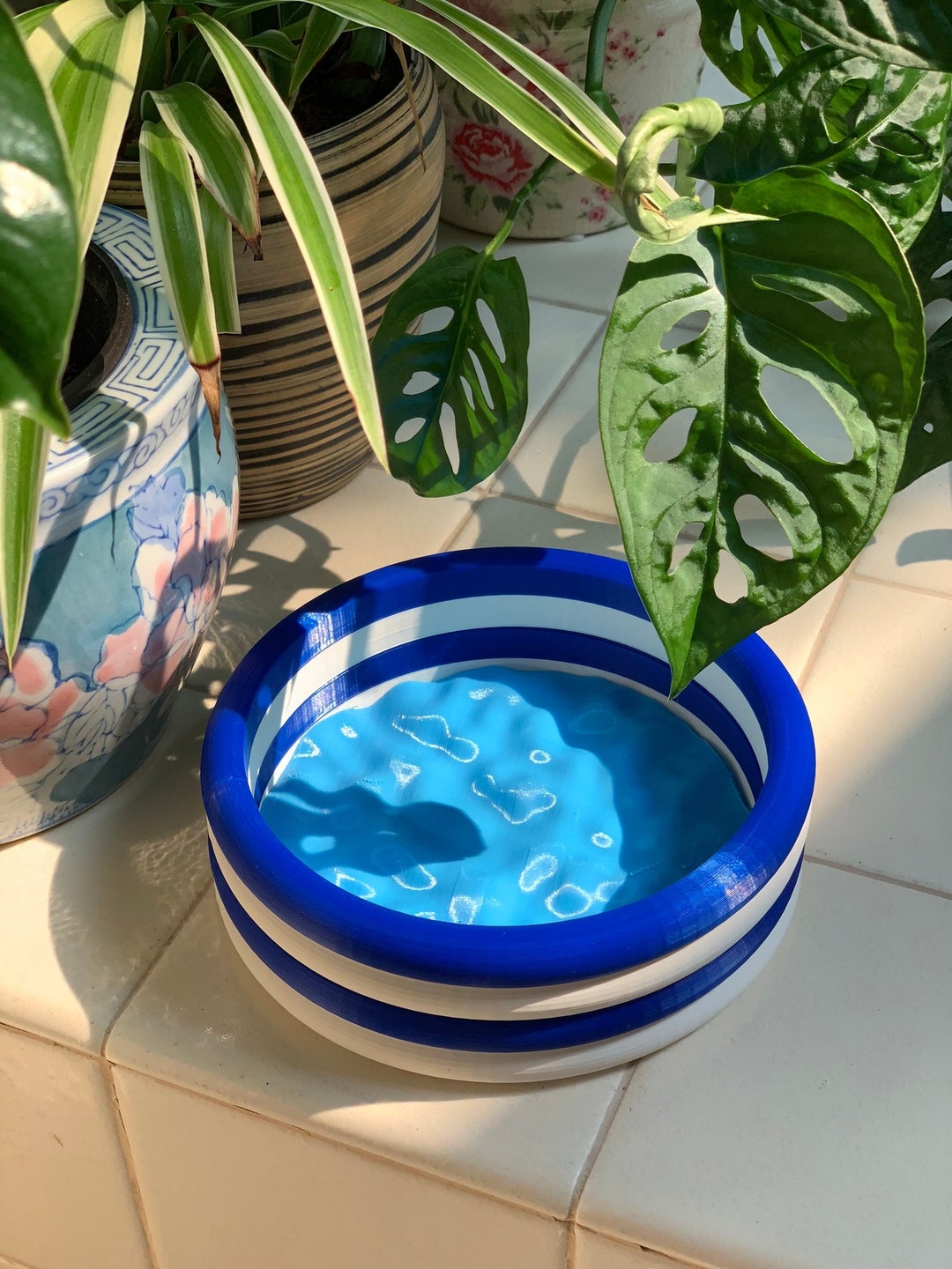 Whimsical Waves Trinket Dish: 3D Printed Pool With Colorful Swirling ...