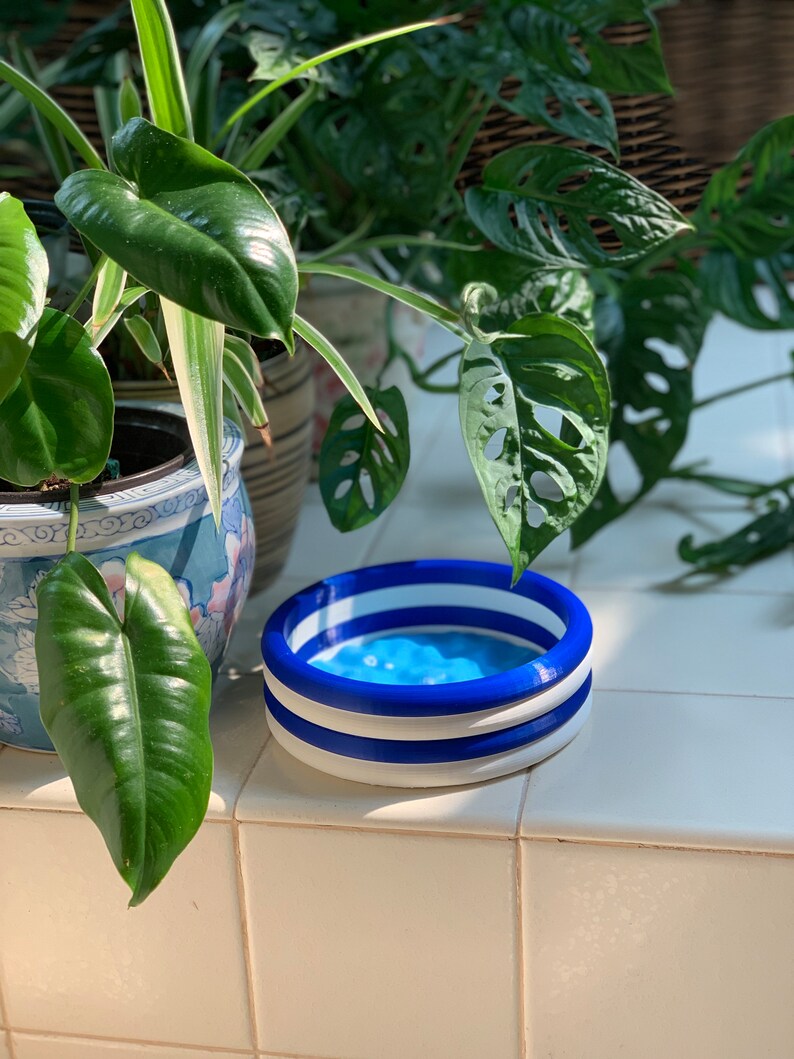 Whimsical Waves Trinket Dish: 3D Printed Pool With Colorful Swirling ...