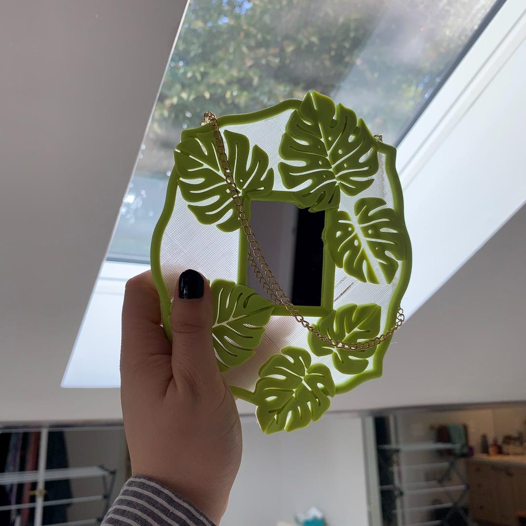 Monstera Wall Art, Monstera Mirror, Art Deco, Miami Style, Bubblegum ...