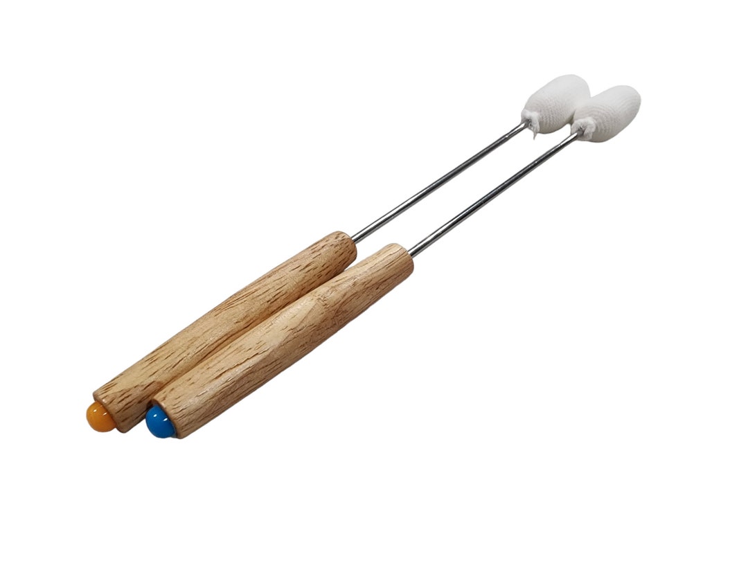 Set of 2 Wood Handle Fire Wands for Cupping, Light Percussion, and ...