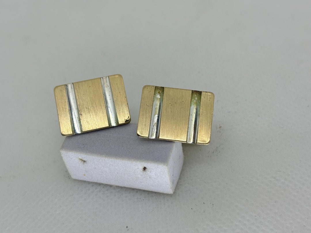 Regency Bond by Colibri 14k Gold and Sterling Silver Modern Cufflinks ...