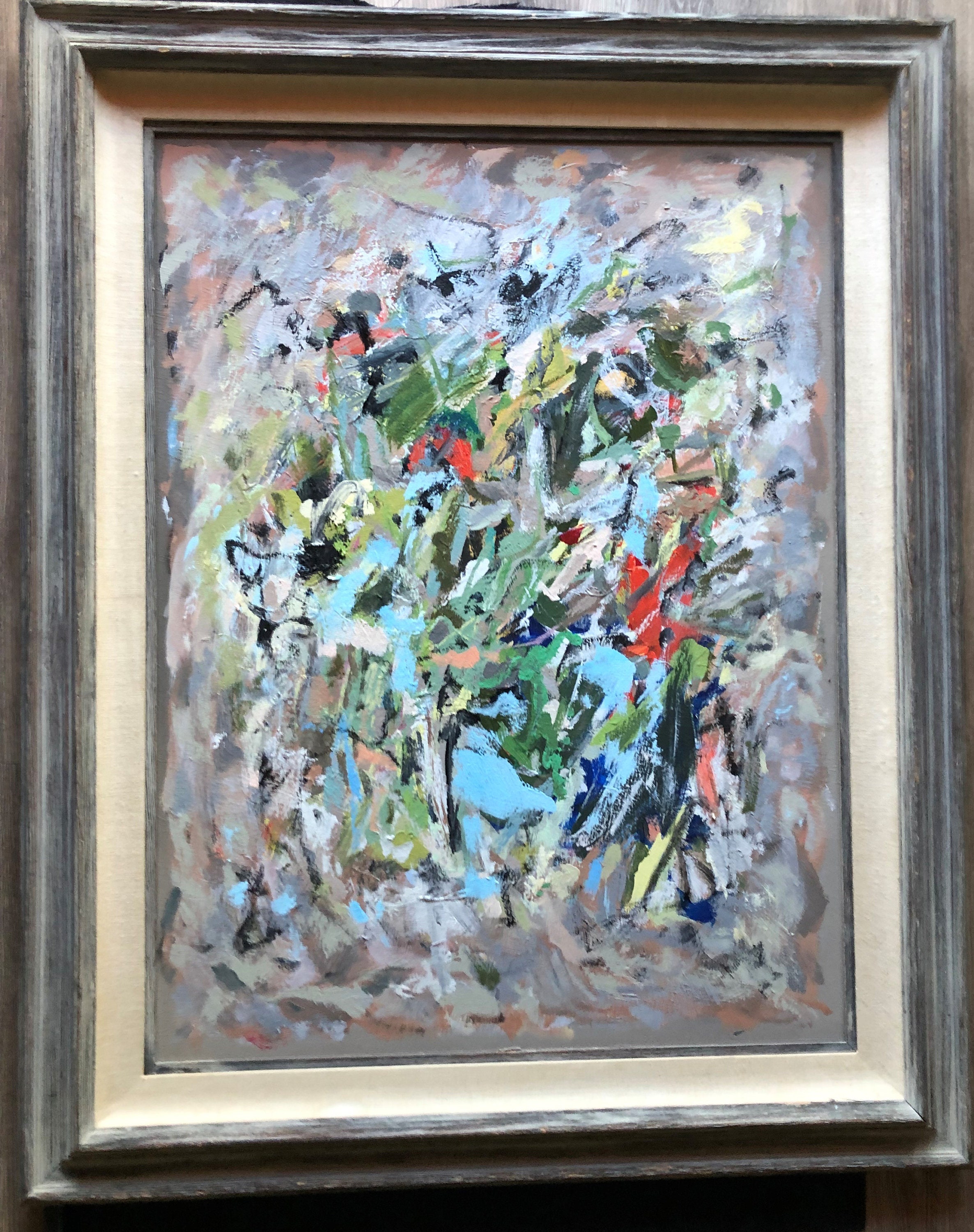 Huge James Brewer Modern Abstract Acrylic Painting Framed Contemporary ...