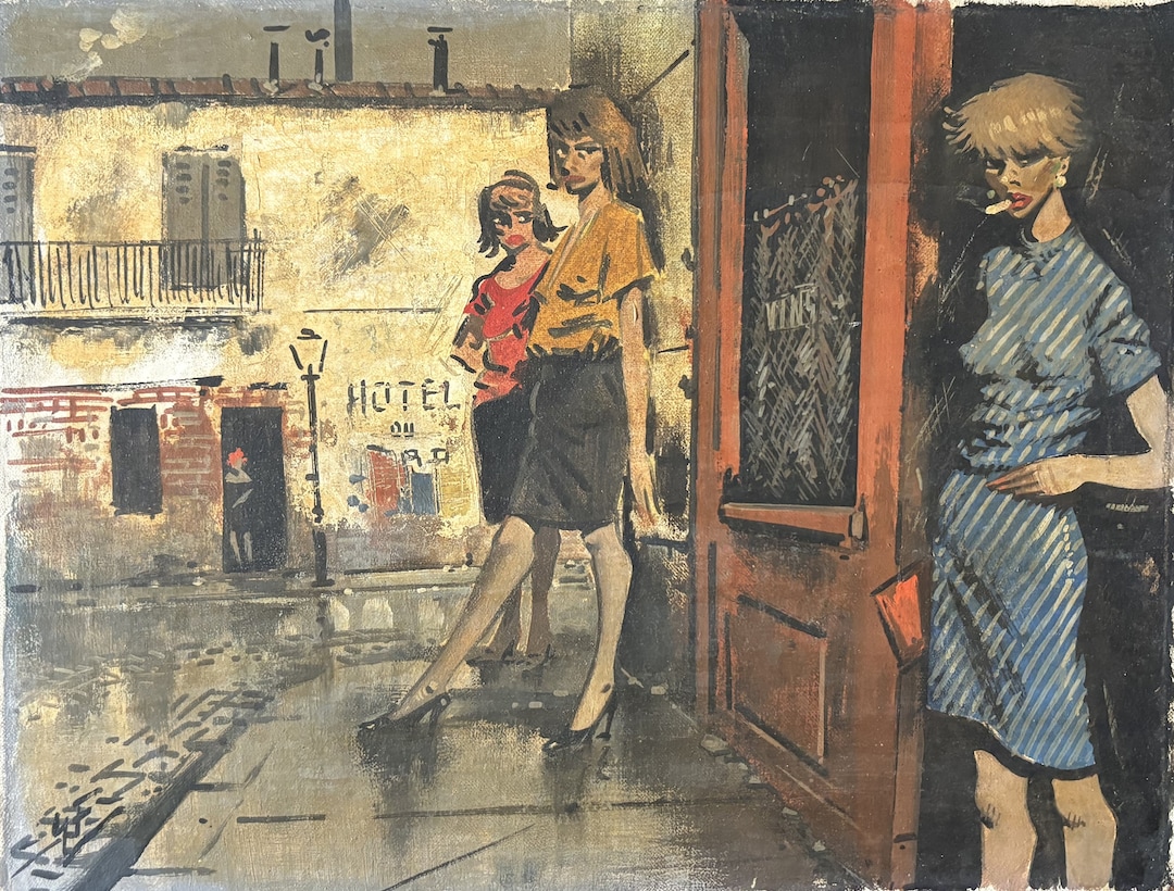 Ladies of the Night, Parisian Girls Original Painting by Guido Ferro ...
