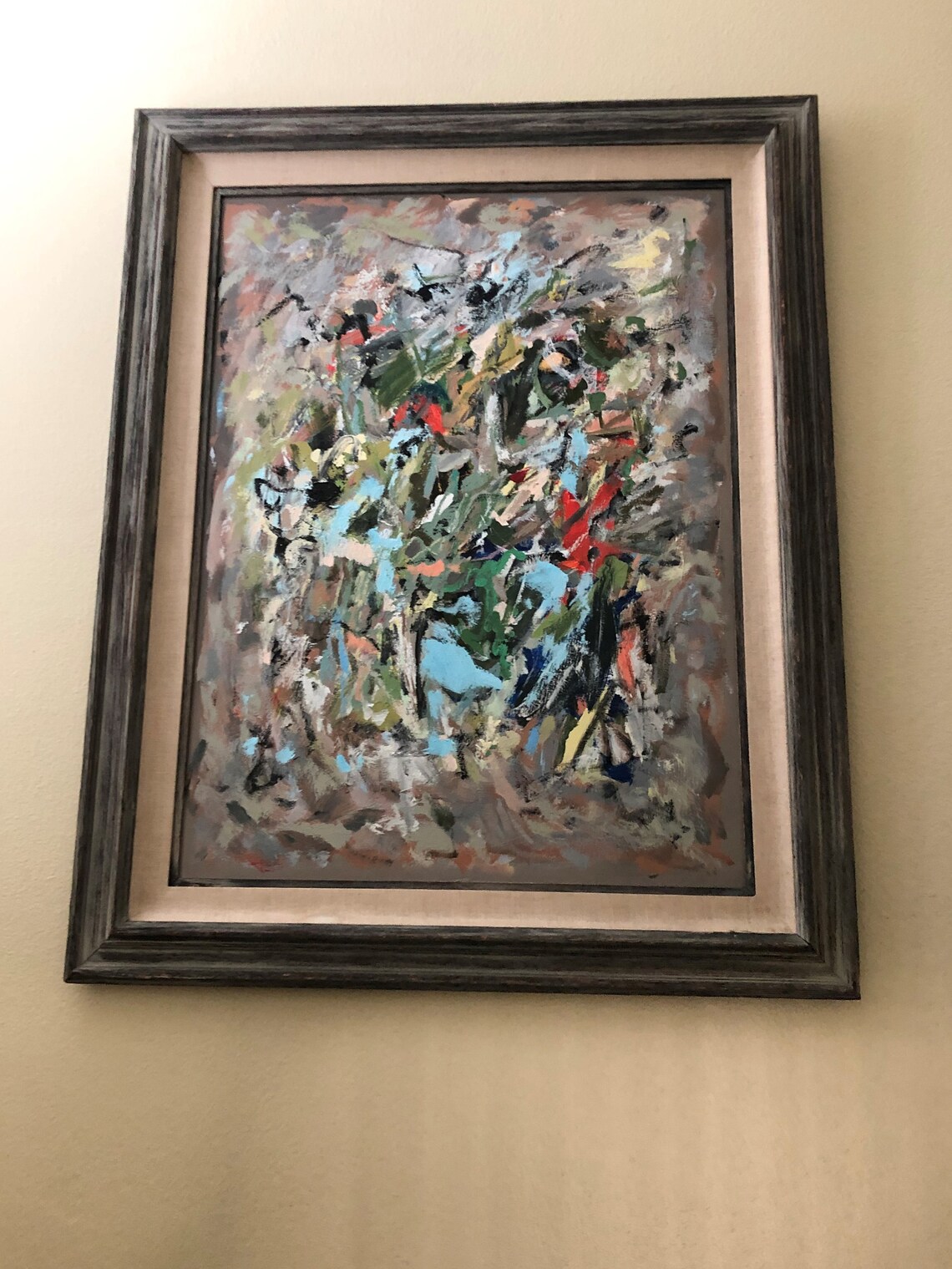 Huge James Brewer Modern Abstract Acrylic Painting Framed Contemporary ...