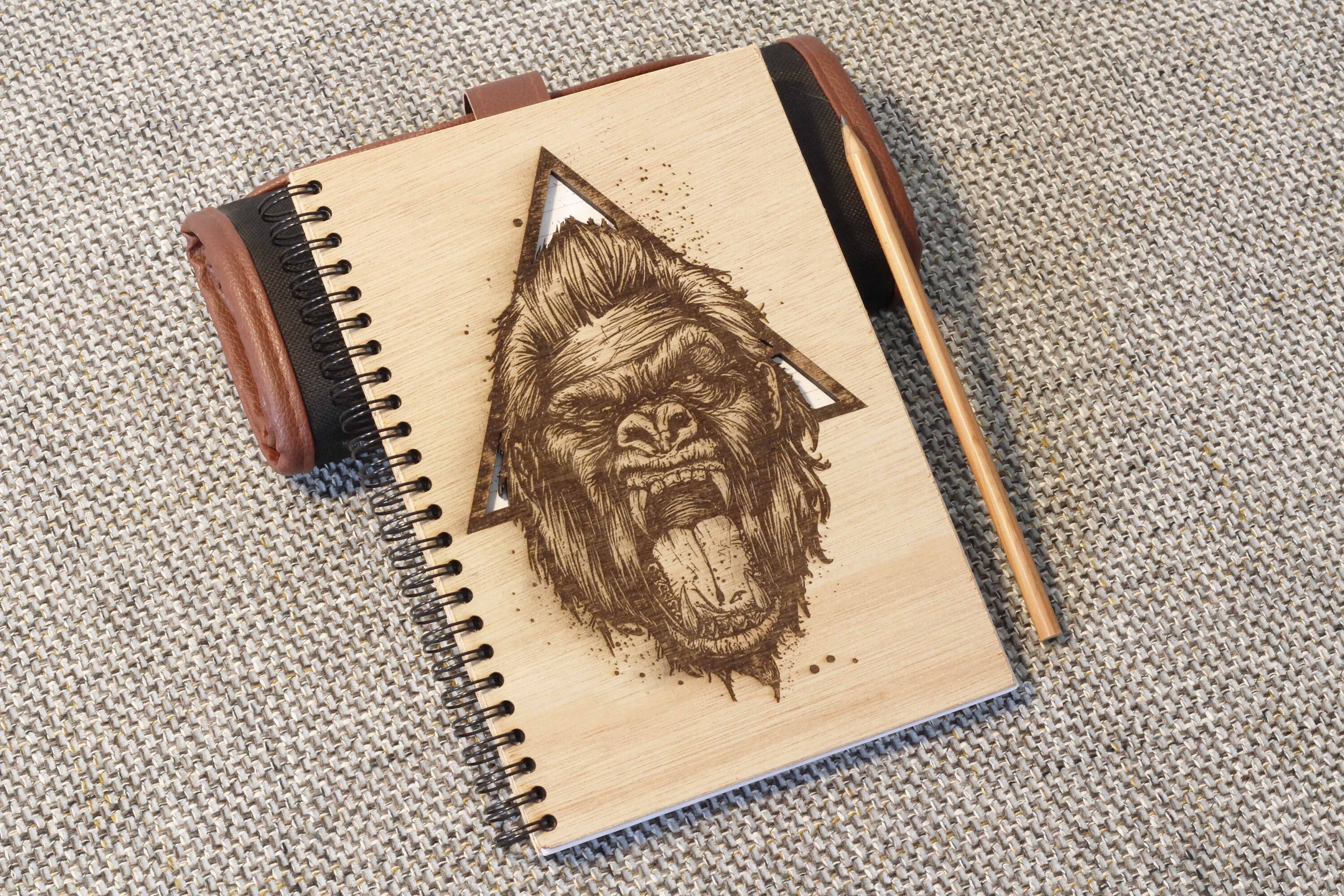 Wooden Notebook, Wooden Travel Notebook, Wooden Notepad, Wooden Journal ...