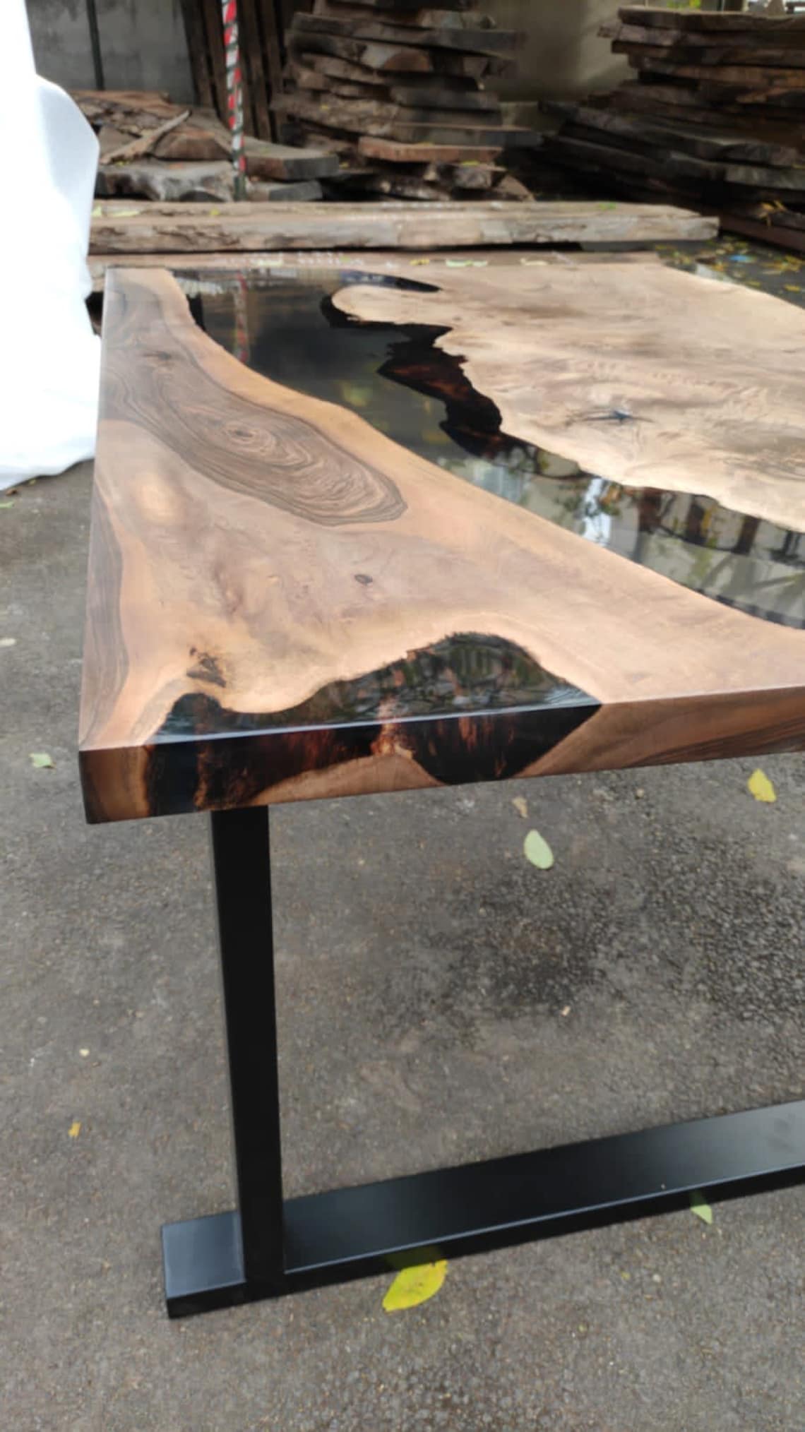 Walnut Dining Table Epoxy Dining Table Epoxy Resin Table - Etsy