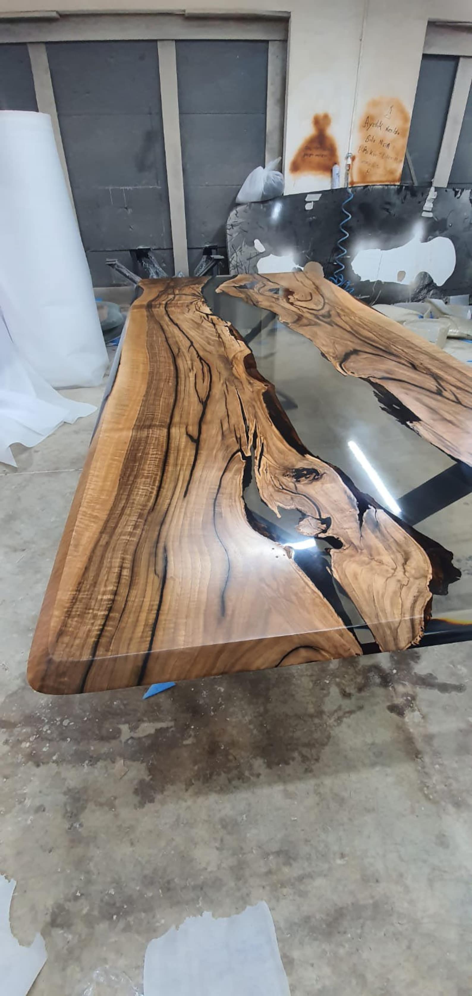 Handmade Epoxy Table Clear Epoxy Table Custom 96 X 42 - Etsy