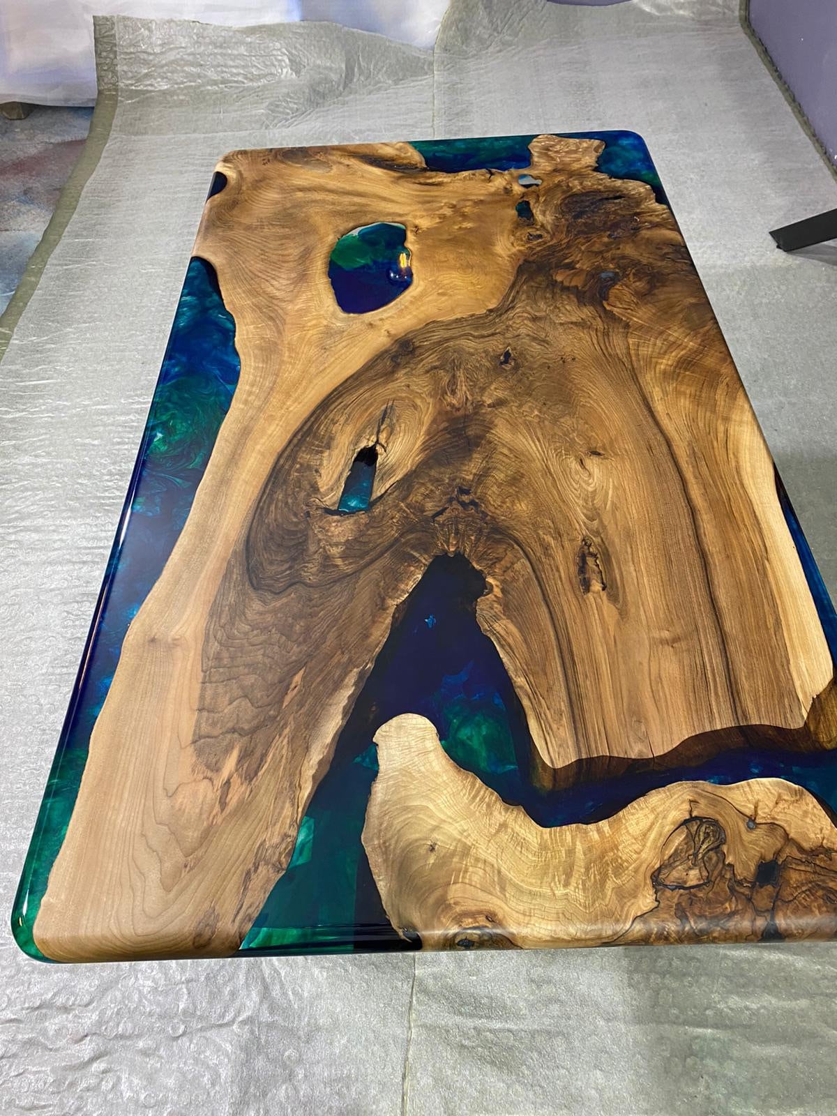 Epoxy Table Epoxy Dining Table Walnut Epoxy River Table - Etsy