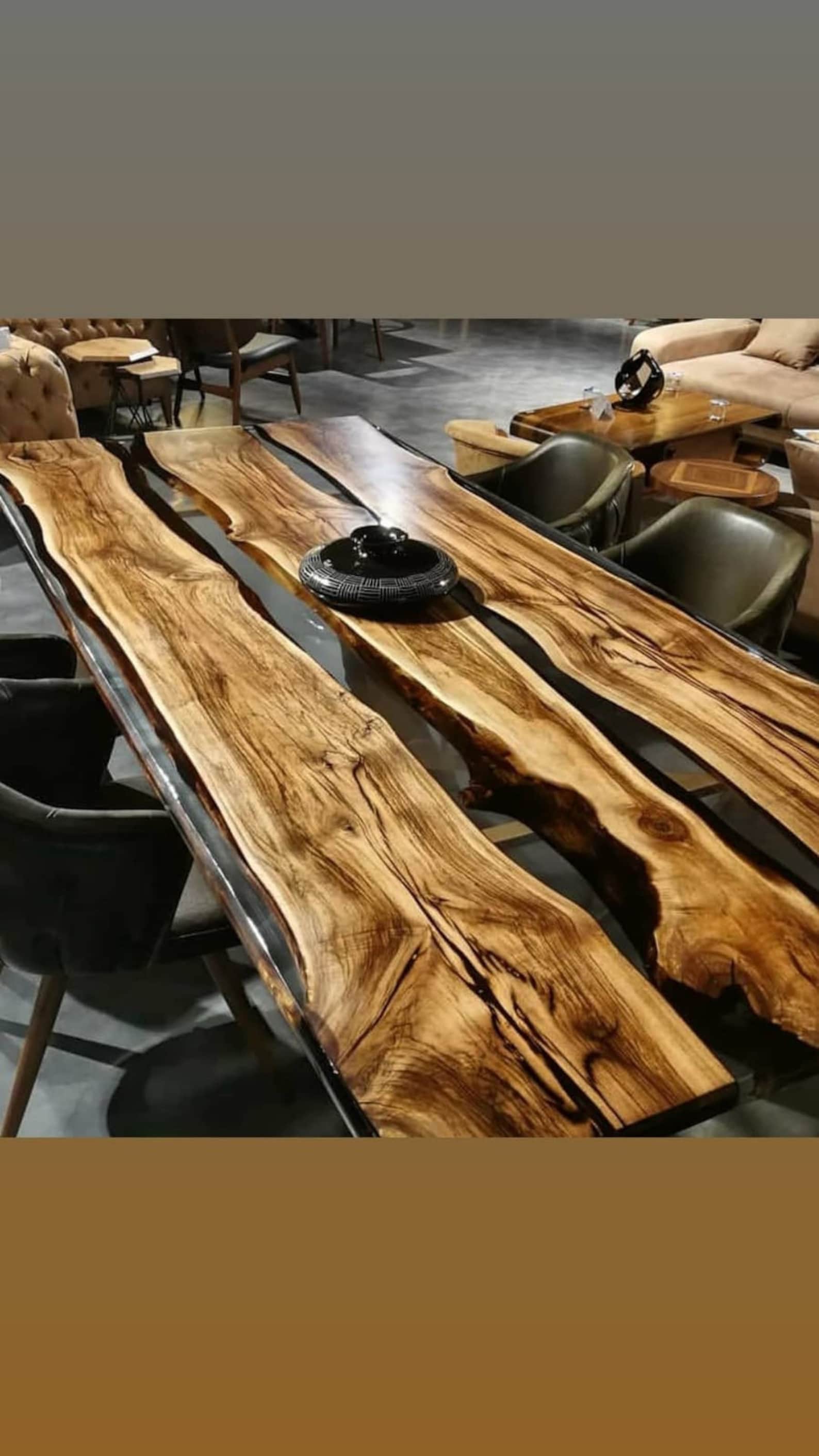 Custom Walnut Epoxy Barn Doors, Handmade Resin Sliding Door, Made to ...