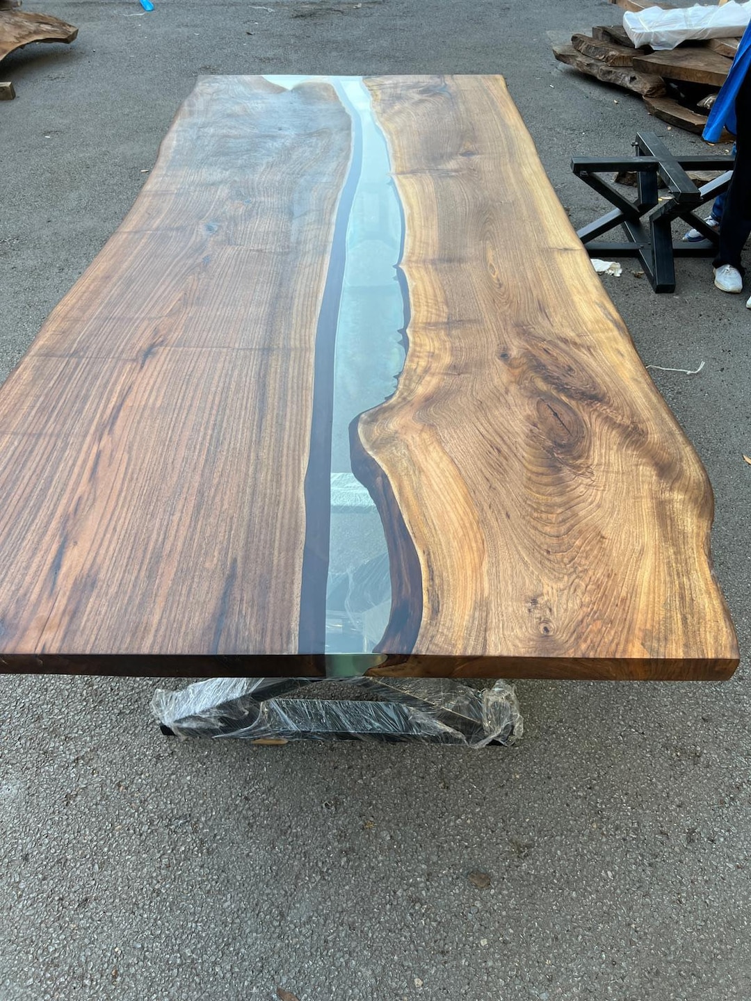 Epoxy Table, Epoxy Dining Table, Walnut Epoxy River Table, Custom 110 ...