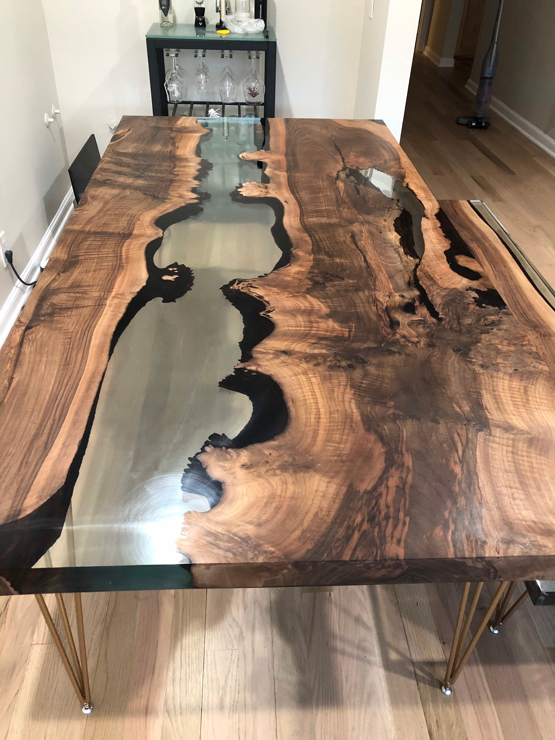 Epoxy Dining Table Epoxy Resin Table Custom 72 X 36 Walnut | Etsy