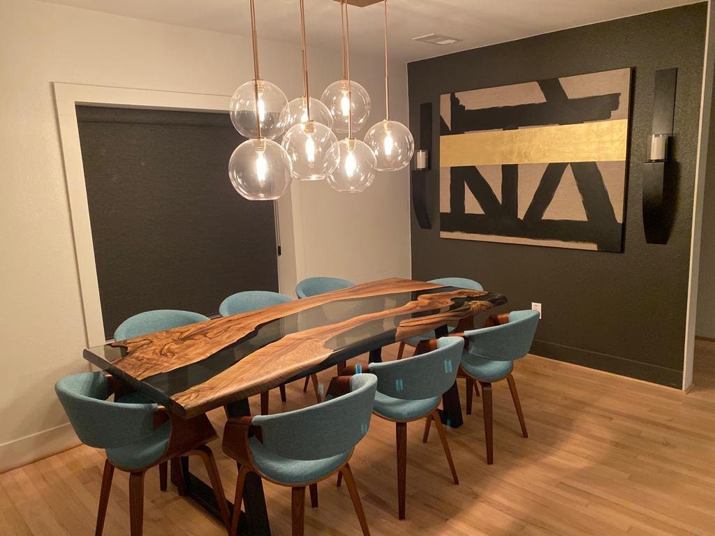 Live Edge Table Epoxy Dining Table Epoxy Resin Table Custom - Etsy