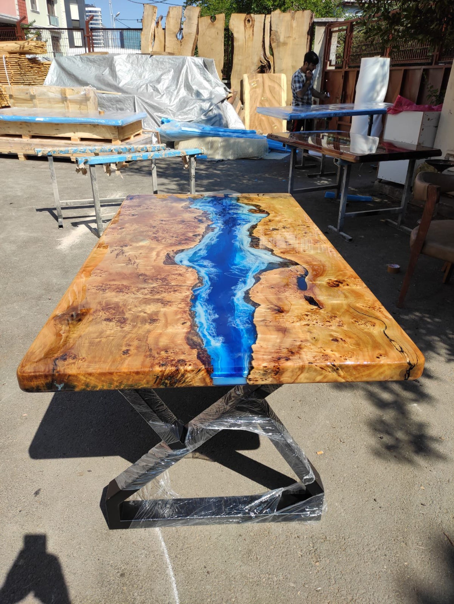 Ocean Table Poplar Table Custom 68 X 36 Poplar Wood Shiny - Etsy
