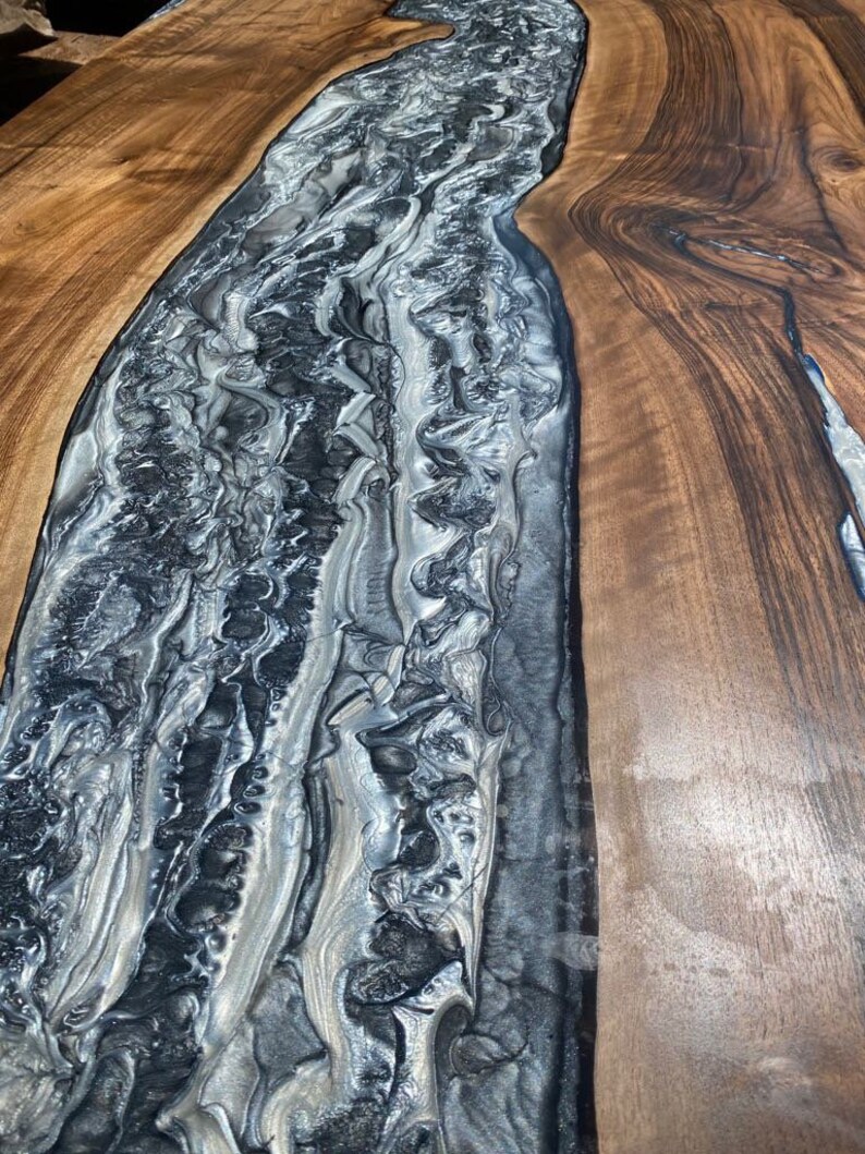 Epoxy Marble Table Conference Table Custom 96 X 42 Walnut - Etsy