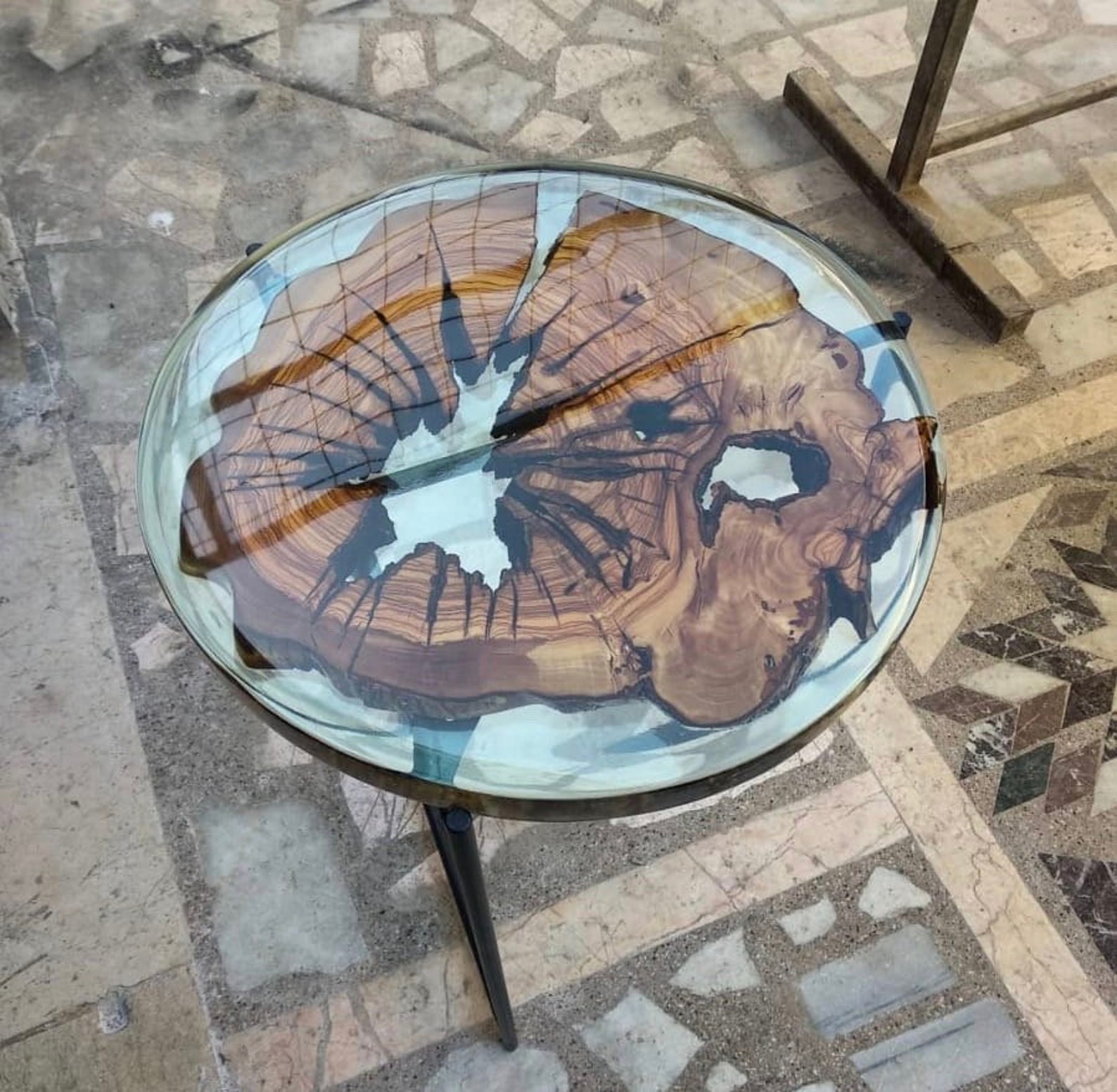 Handmade Epoxy Table, Epoxy Coffee Table, Walnut Epoxy Coffee Table ...