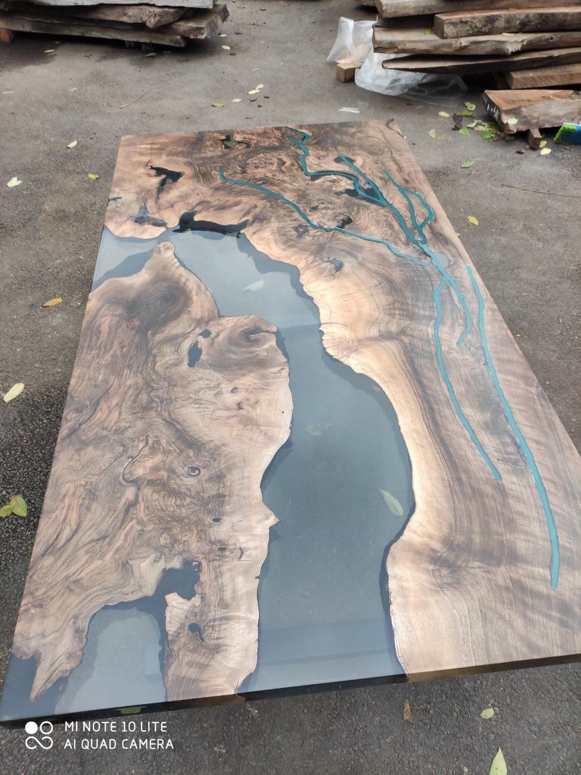 Walnut Dining Table Epoxy Resin Table Custom 70 X 36 - Etsy