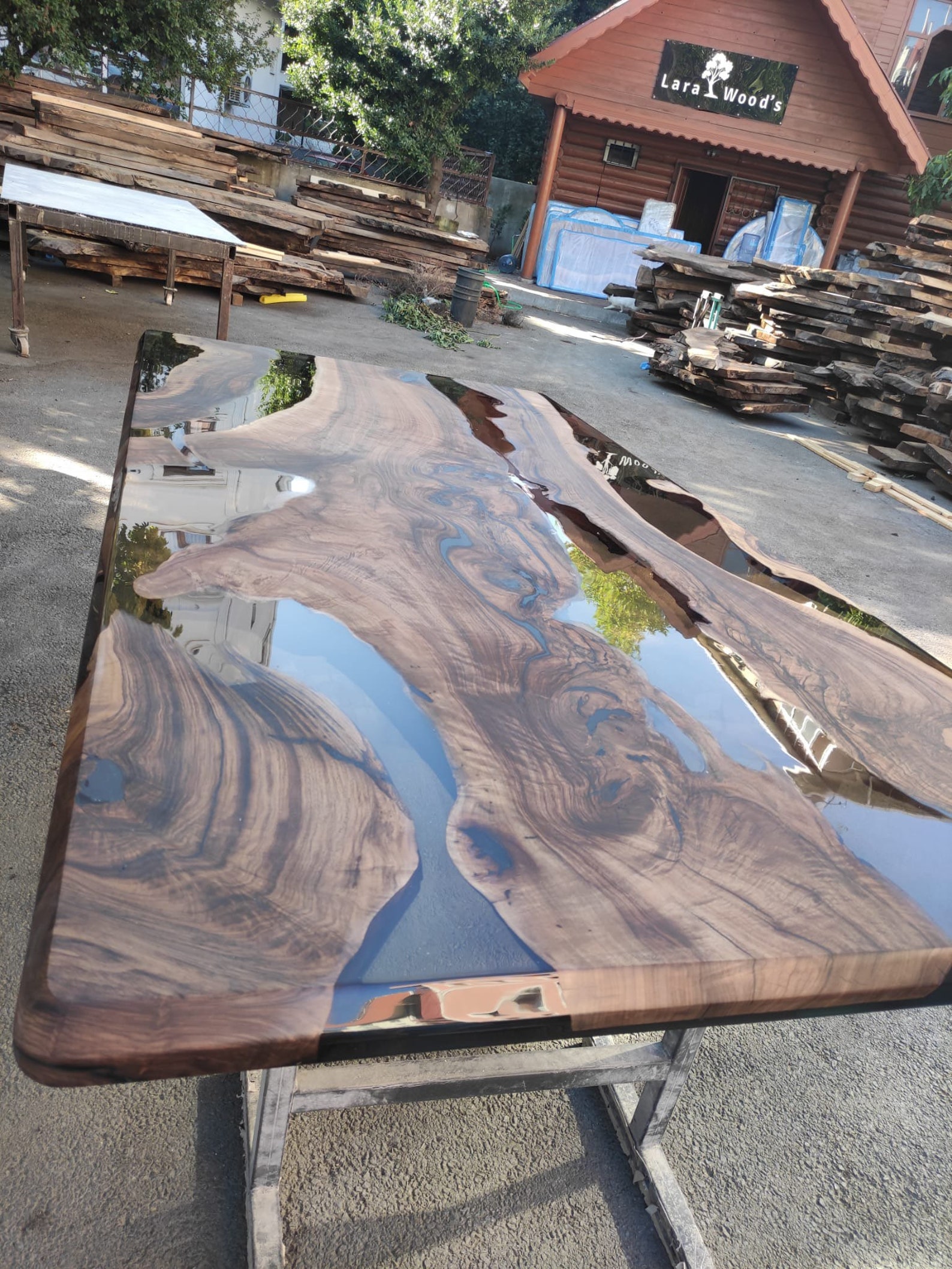 Live Edge Table Epoxy Table Epoxy Dining Table Custom 96 X - Etsy