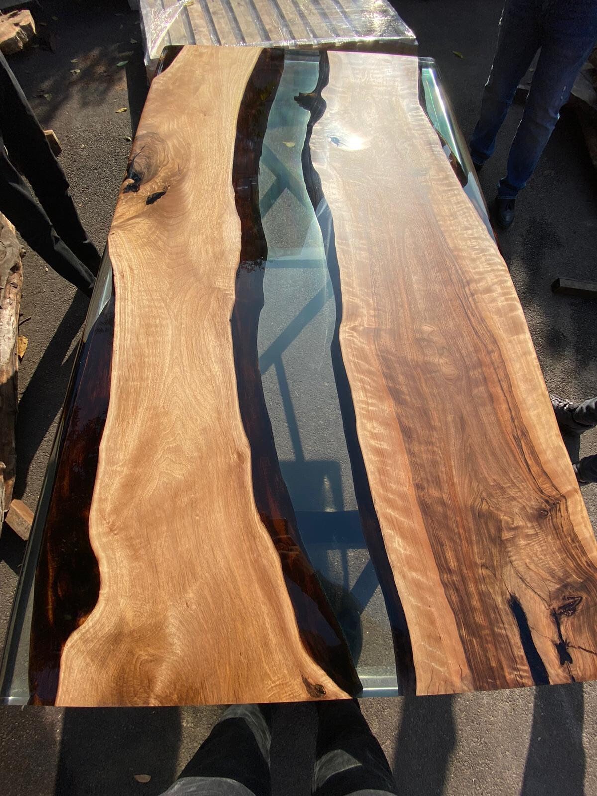 Live Edge Table Epoxy Dining Table Epoxy Resin Table Custom - Etsy Canada