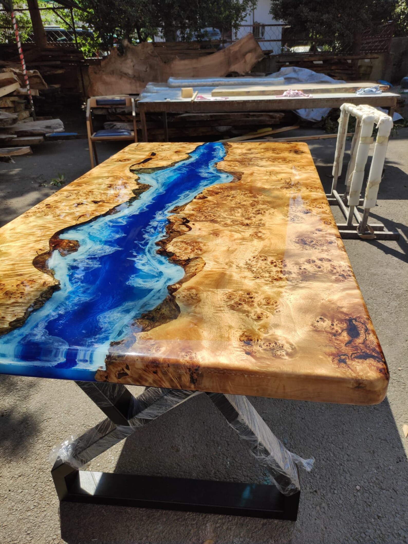 Ocean Table Poplar Table Custom 68 X 36 Poplar Wood Shiny - Etsy
