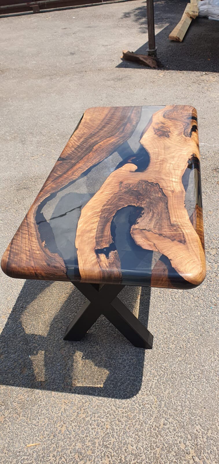 Live Edge Table, Epoxy Dining Table, Epoxy Resin Table, Custom 40” X 18 ...