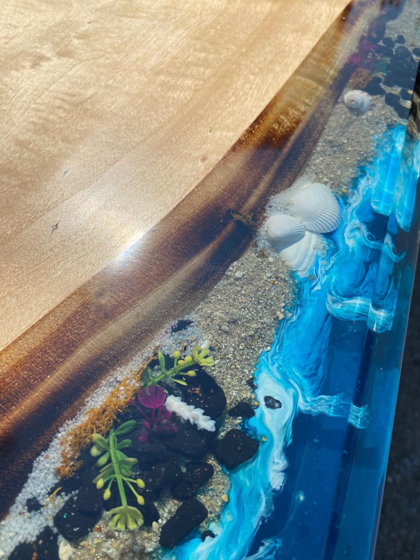 Ocean Table Epoxy Dining Table Custom 115 X 48 Poplar Wood - Etsy