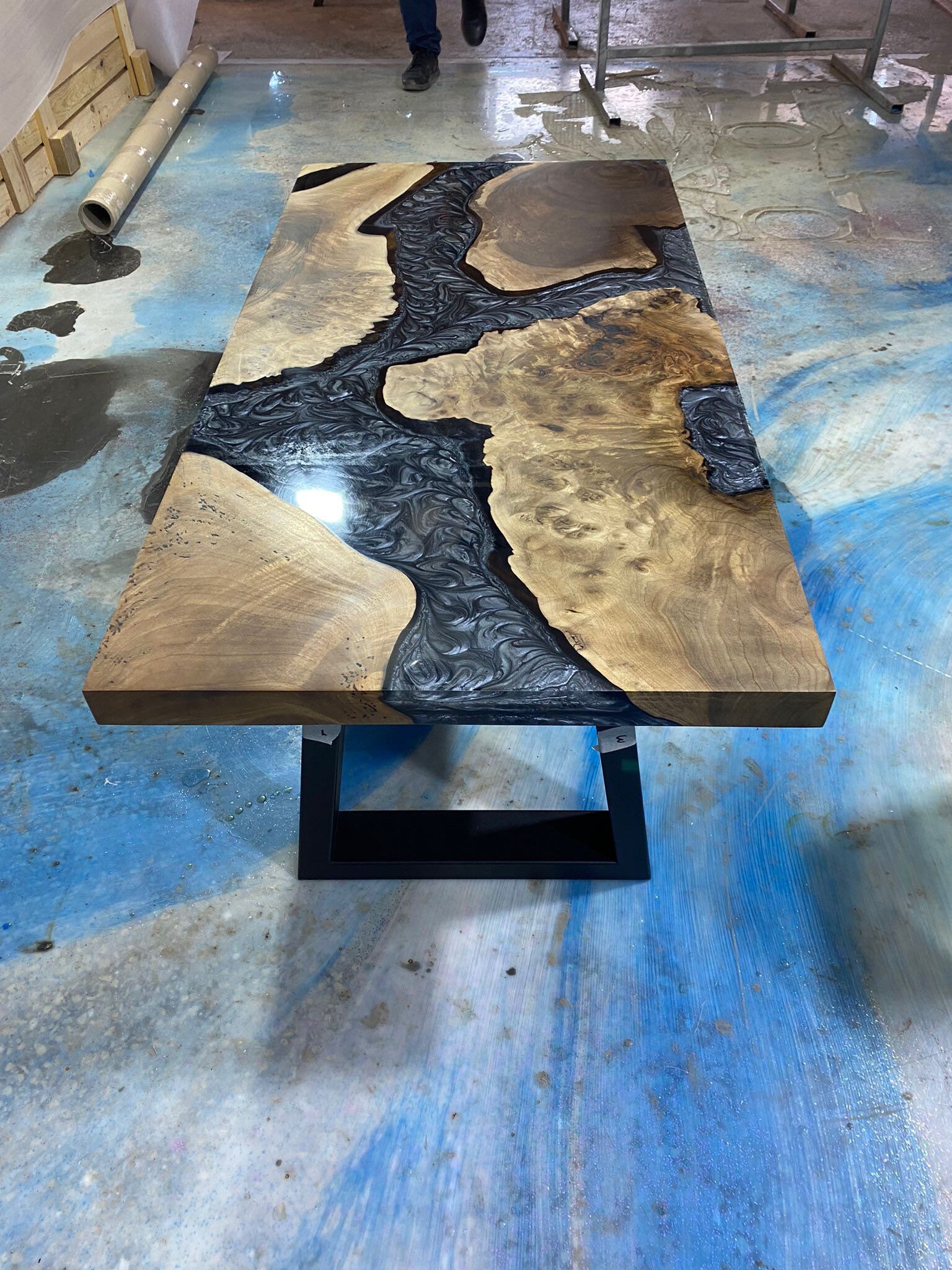 Epoxy Table Epoxy Dining Table Walnut Epoxy River Table - Etsy