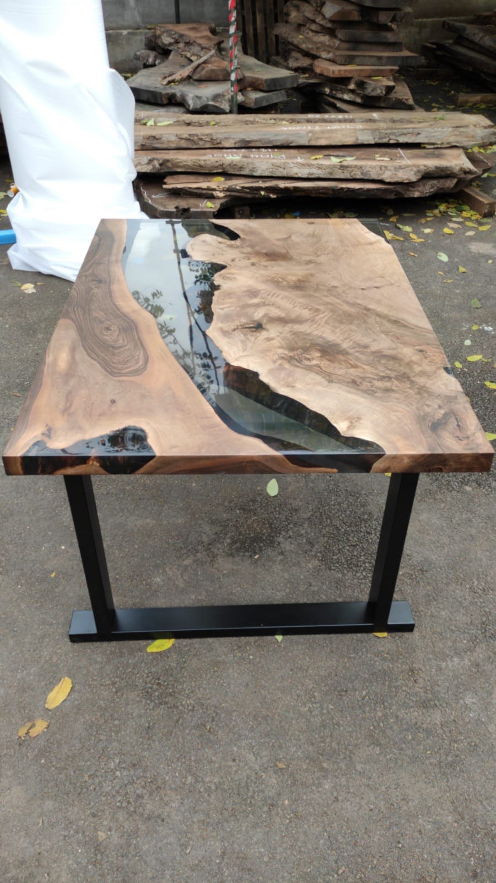 Walnut Dining Table Epoxy Dining Table Epoxy Resin Table - Etsy