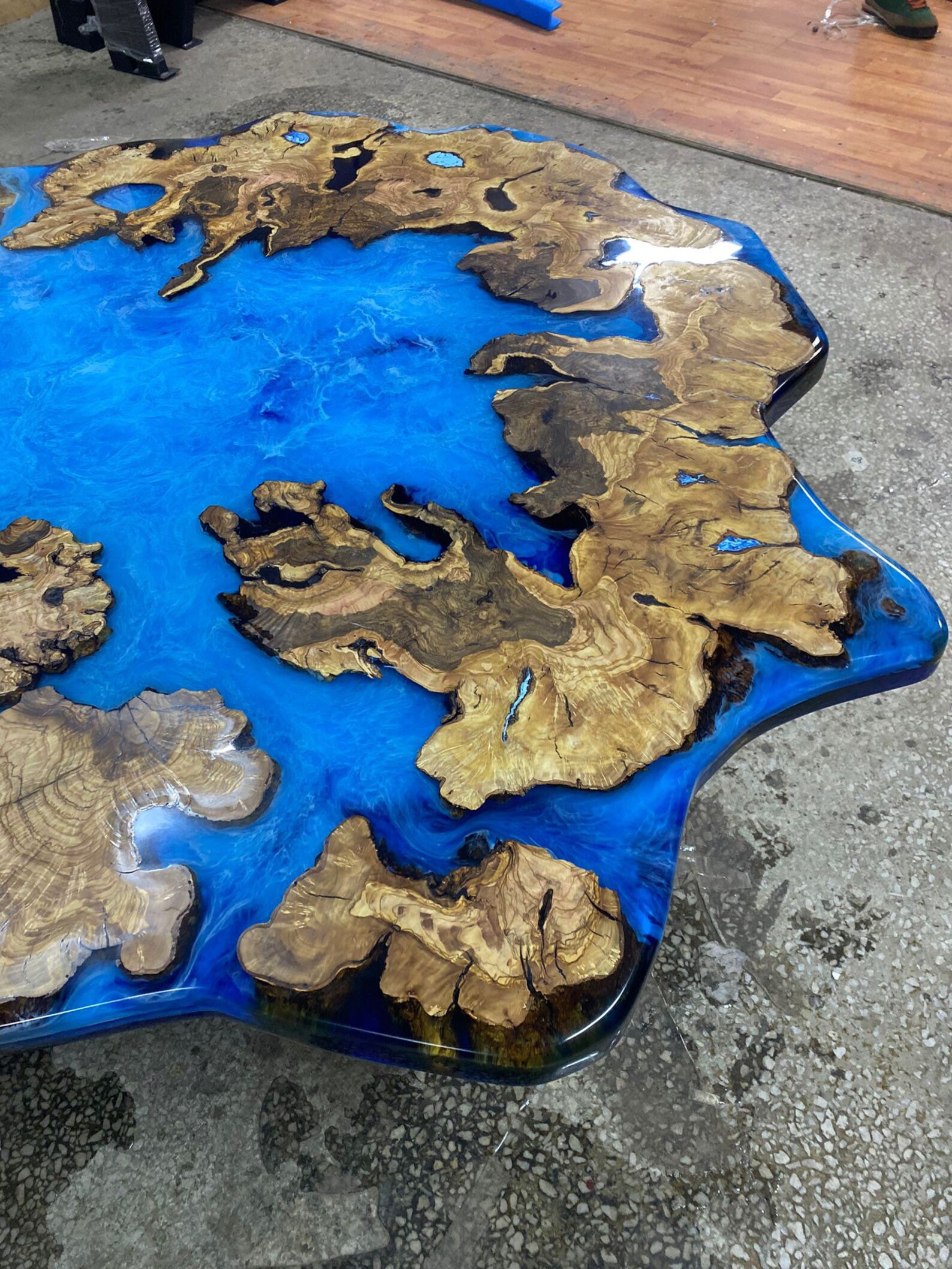 Round Dining Table, Handmade Round Table, Custom 56” Diameter Olive ...