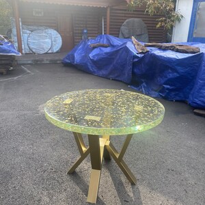 Custom 40” Epoxy Resin Table, Epoxy River Table, Epoxy Dining Table ...
