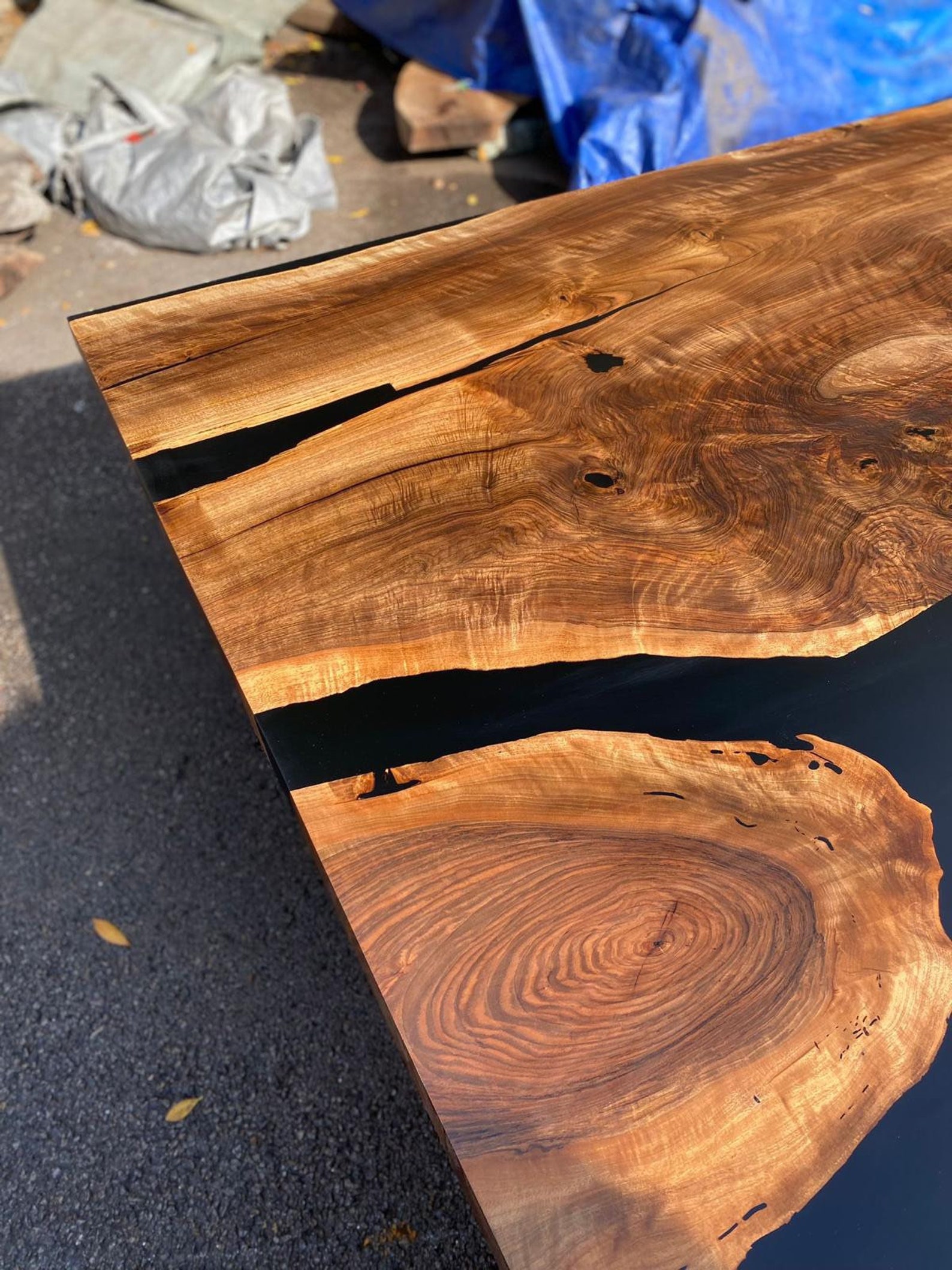 Walnut Dining Table Epoxy Dining Table Epoxy Resin Table - Etsy