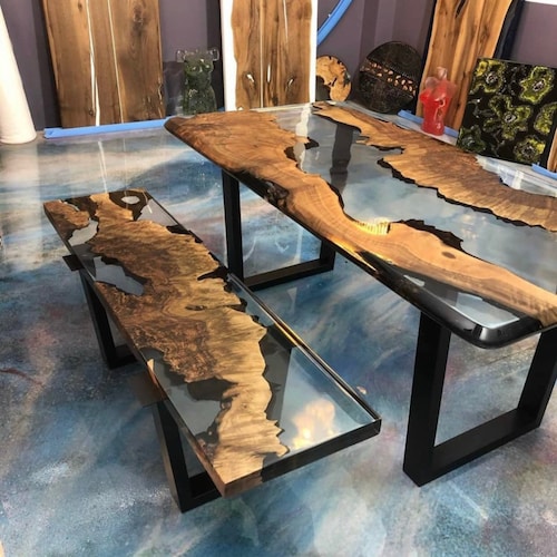 Round Resin River Table - Etsy