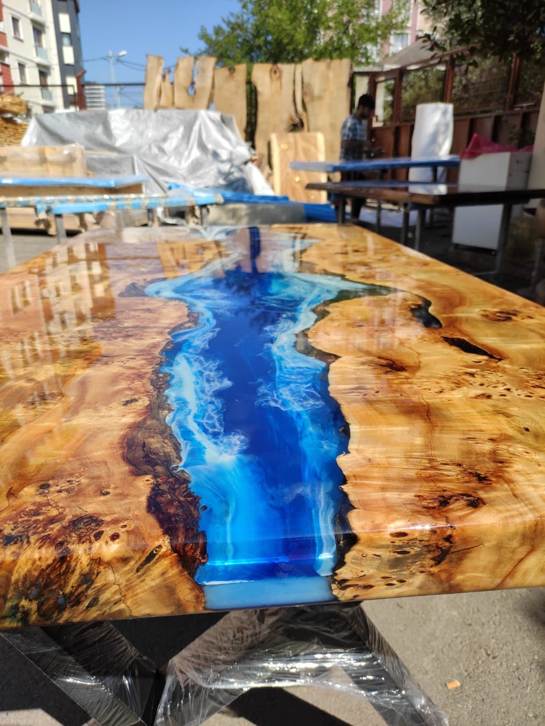 Ocean Table Poplar Table Custom 68 X 36 Poplar Wood Shiny - Etsy
